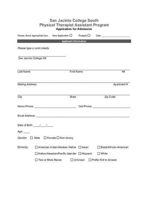 Fillable Online Pta Application Form Updated 1 19 Fax Email Print