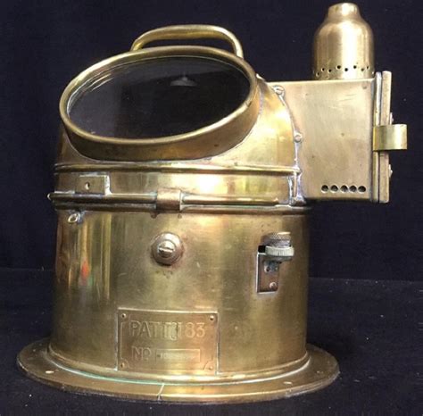 Antique Brass Gimballed Ship Compass Binnacle