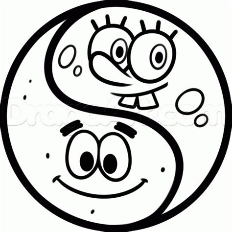 How To Draw A Spongebob Yin Yang Step By Step Nickelodeon Characters