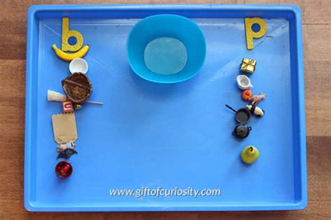 Sorting Miniature Objects By Initial Sound 101 Ways To Teach The Alphabet Gift Of Curiosity