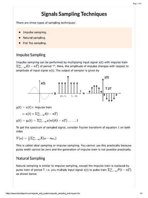 Signals Sampling Techniques Pdf