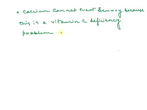 Solved The Disease Scurvy Caused By A Deficiency In Vitamin C Leads