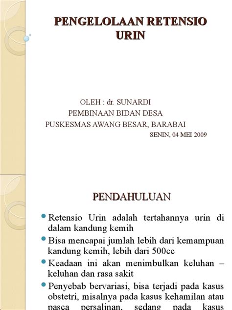 Pengelolaan Retensio Urin Pdf