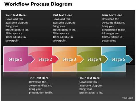 business powerpoint templates workflow process diagram consists of 5
