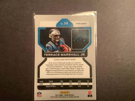2021 PANINI PRIZM TERRACE MARSHALL JR NEON GREEN PULSAR PRIZM RC 348