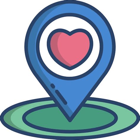 Premium Vector Map Pointer Linear Color Illustration