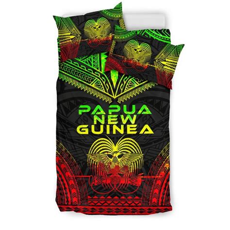 Papua New Guinea Polynesian Chief Duvet Cover Set Reggae Version Au