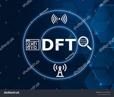 Dft Acronym Discrete Fourier Transform Concept Stock Illustration