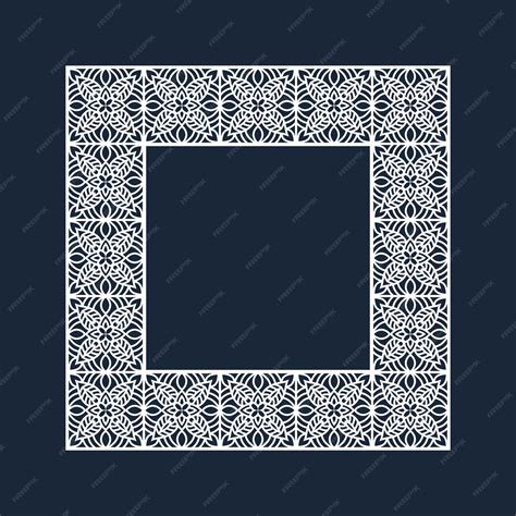 Premium Vector Vector Rectangle Frame And Seamless Border Pattern