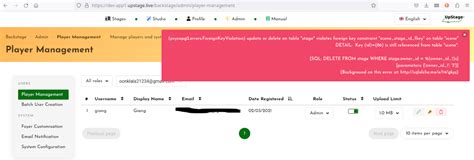 Delete Player Not Working · Issue 1055 · Upstage Orgupstage · Github