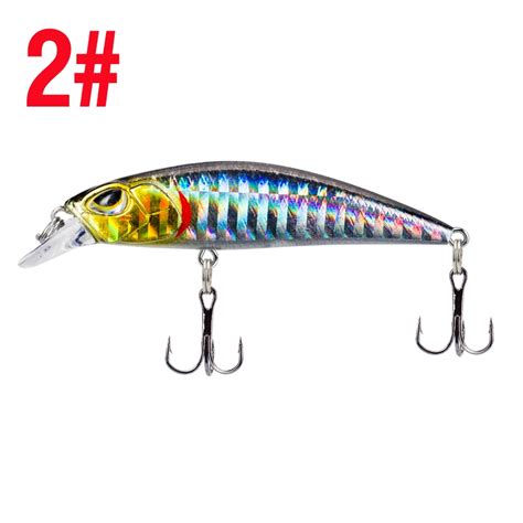 1Pcs Laser Fishing Bait Lure 7cm 8g Slow Sinking Minnow Casting Lure 3D