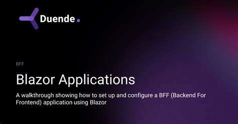 Blazor Applications Duende Software Docs