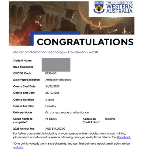 입학허가 한o용 Uwa The University Of Western Australia 서호주대학교 Master Of