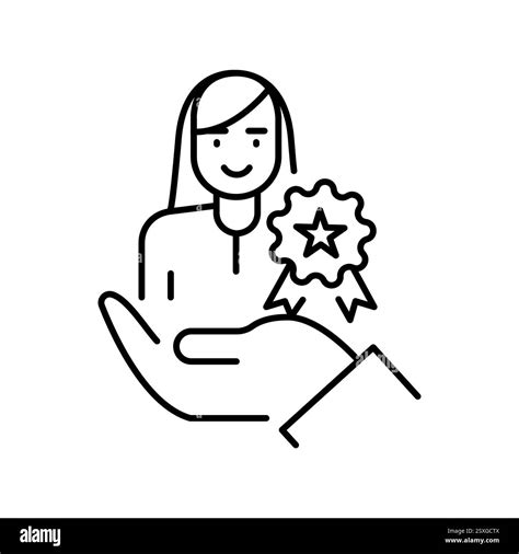 Privilege Black Line Icon Vector Isolated Element Social Advantage And Systemic Inequality