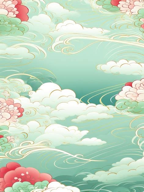 Belas Nuvens Arte Digital Imagem Gerada Com Ia