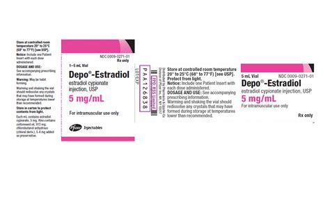 Depo Estradiol Cypionate Injection Usp 5 Ml Singular Vial 5 Mg Ml