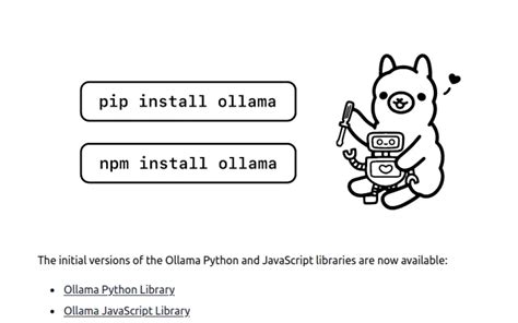 Библиотеки Ollama Python Library и Ollama Javascript Library стали