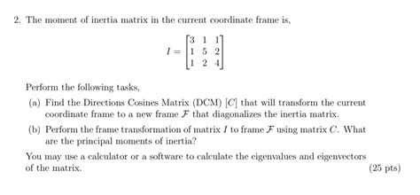 the moment of ﻿inertia matrix in ﻿the current
