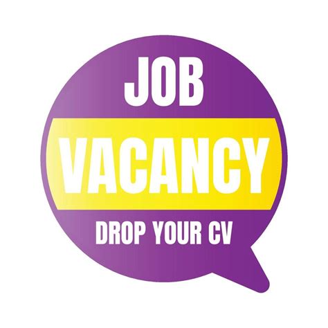 Job Vacancy Drop Your Cv Sign Were Hiring Join Us Announcement