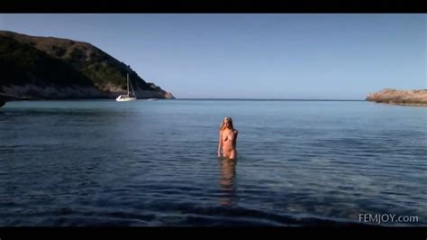 German Girl Corinna Bathes Naked In The Sea
