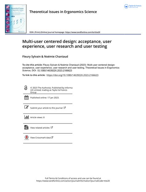 Pdf Multi User Centered Design Acceptance User Experience User