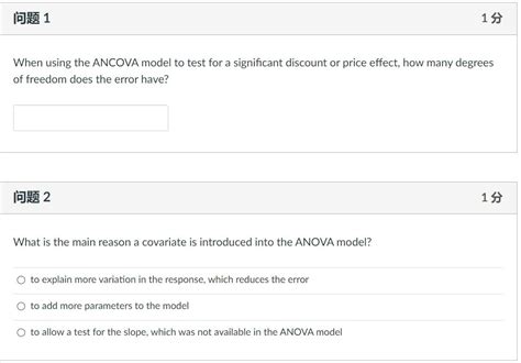 Solved When Using The Ancova Model To Test For A Significant