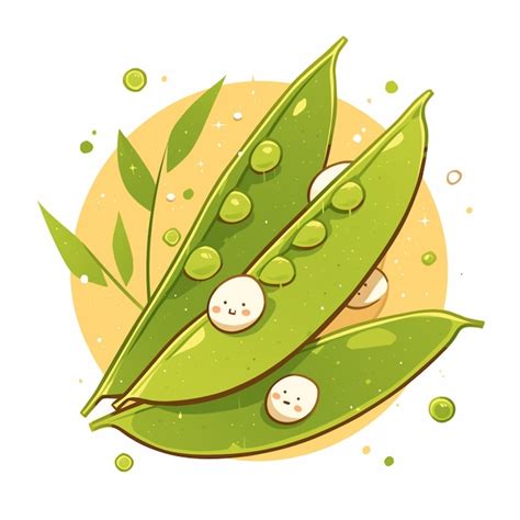 Premium Vector Tender Sugar Snap Peas With Crunchy Pods