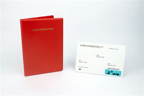 Lang Stereotest I Vecchia Versione Rossa Test Stereoscopico Test Binoculare Stereopsi