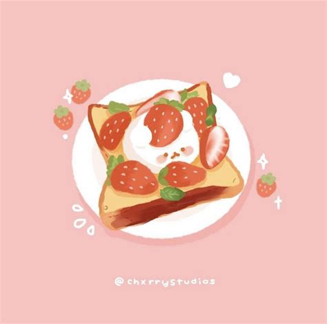 ‎queency ₍ᐢ•ﻌ•ᐢ₎‎ Toastie Series On Instagram Cute Food Illustration