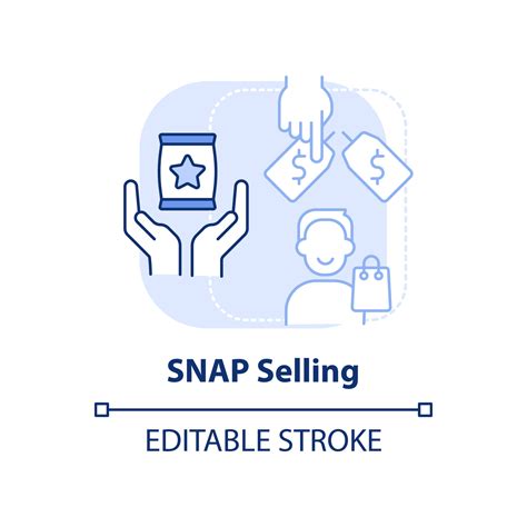 Snap Selling Light Blue Concept Icon Sales Technique Abstract Idea