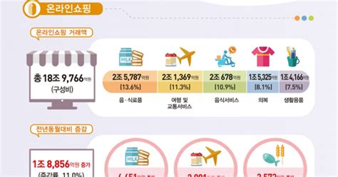 온라인 쇼핑 두달 연속 두자릿수 상승···농축수산물 구입액 489↑