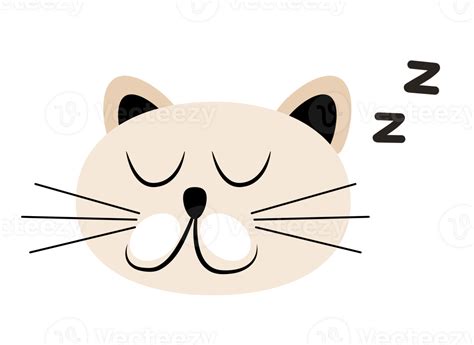 Sleeping Cat Character 35198225 Png