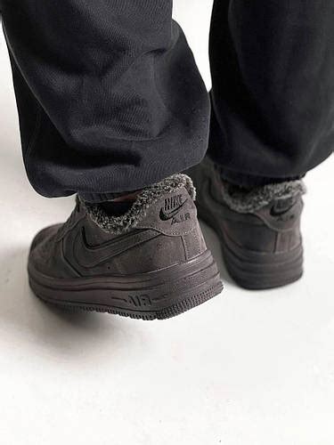 Кроссовки Зимние Мужские Nike Air Force Low Winter Замшевые Серые, Кеды ...