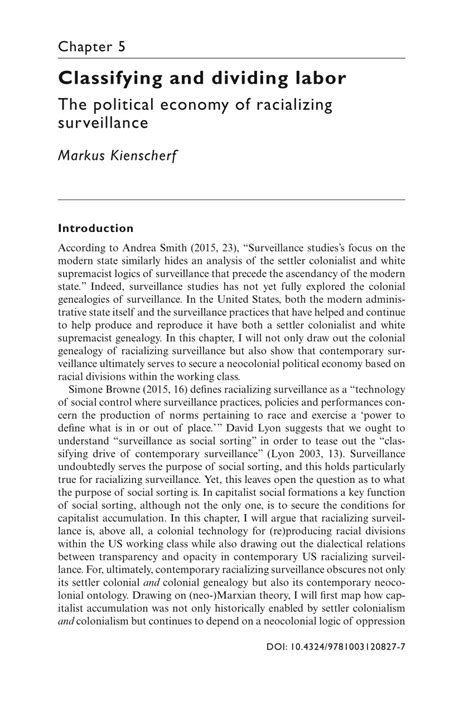 Pdf Classifying And Dividing Labor