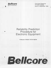 Reliability TR NWT 000332 Reliabilty Prediction Procedure For