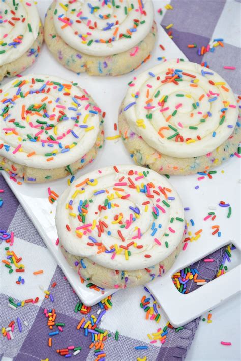 Crumbl Birthday Cake Cookies Copycat Recipe Life Love Liz Recipe