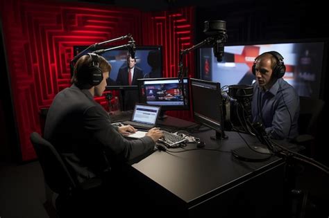 Premium Photo Scenes Of Politics Podcast Recording