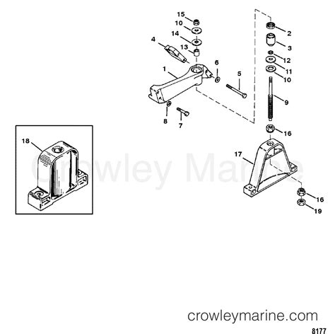 ENGINE MOUNTING FRONT 1996 Stern Drive 3 0LX ALPHA 430L000JS