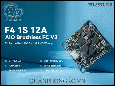 Betafpv F4 1s 2s 12a Aio Brushless Flight Controller V3 Stm32f405