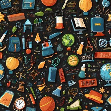 Back To School Poster Of Education Supplies And Mathematics Formula On Green Blackboard