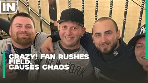 Crazy Fan Rushes Field Causes Chaos At Yankees Vs Dodgers Game Youtube