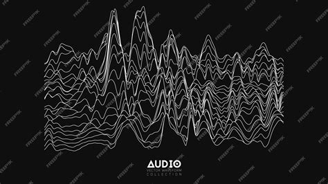 Free Vector Echo Audio Wavefrom Spectrum Abstract Music Waves Oscillation Graph