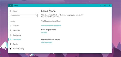 How To Disable Game Mode In Fall Creators Update Windows