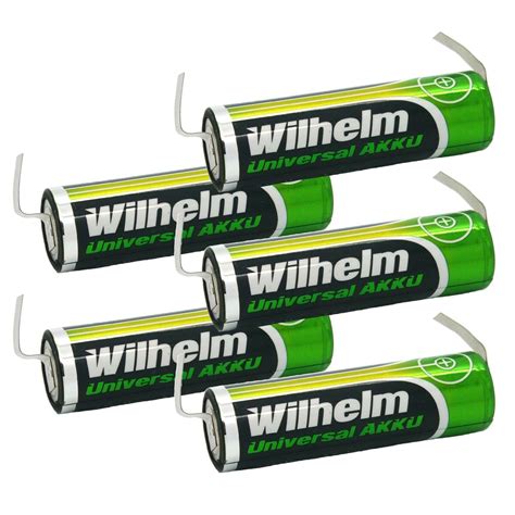 5 X Aa Mit LÖtfahne U Form Wilhelm Aa Mignon Akku R6 1 2v 13 09
