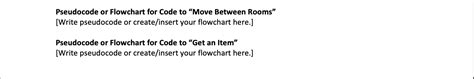 Solved Pseudocode Or Flowchart For Code To “move Between Rooms