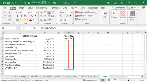 How To Show Dates As Days Of The Week In Microsoft Excel