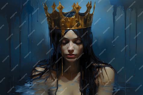 Premium Ai Image Creepy Mad Queen
