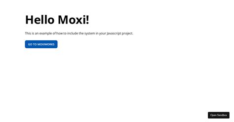 moxi design system import example codesandbox