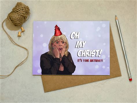Gavin And Stacey Pam Oh My Christ Greetings Card Etsy