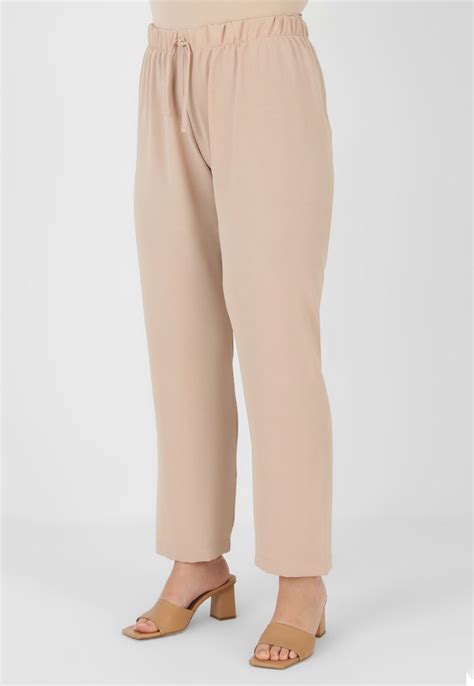 Modanisa Plus Size Alia Pantalon Classique Beige Zalandofr
